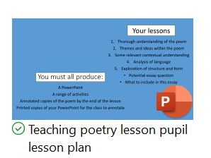 Teaching pupils how to deliver lesson on poetry - Pupil led lessons ...