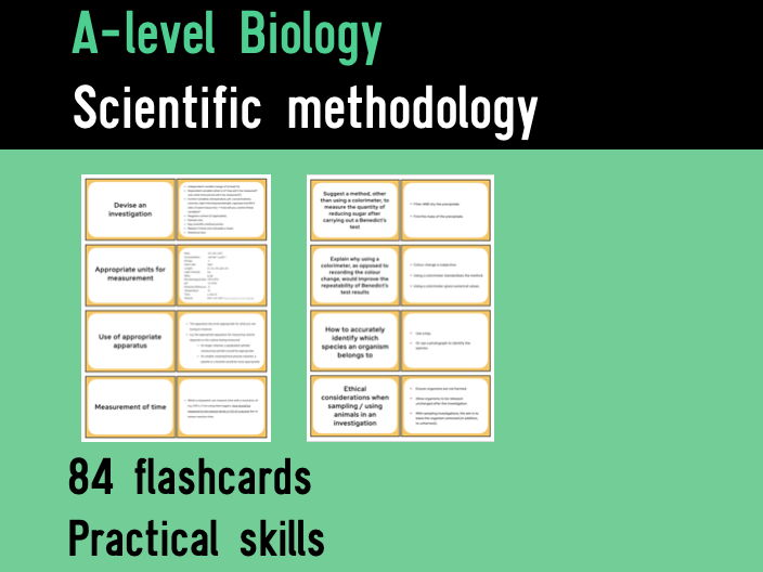 A-level Biology Practical Skills Scientific Methodology Flashcards ...