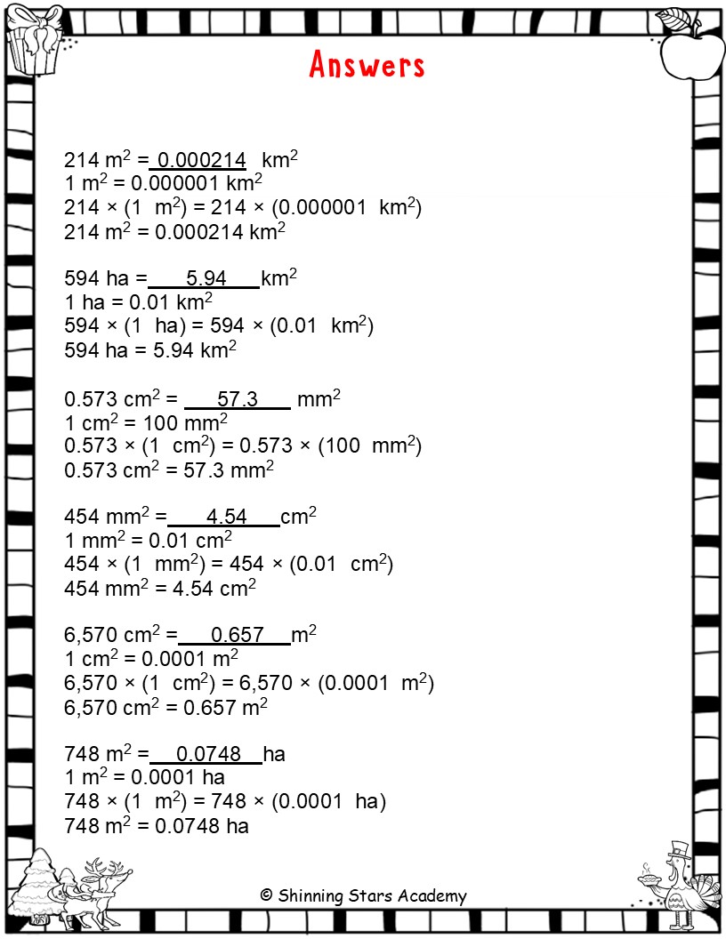 Conversion of Metric-to-Metric Unit (Area) (cm², ha, m², mm², km² ...