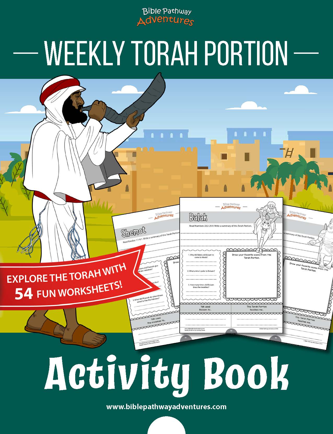 Weekly Torah Portion Coloring Activity Book for Kids | Teaching Resources