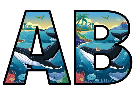 Julia Donaldson Book Snail on the Whale Lettering Set Display Title ...