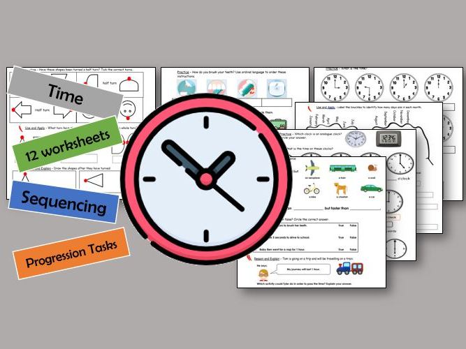 Y1 Maths - Time *12 worksheets* | Teaching Resources