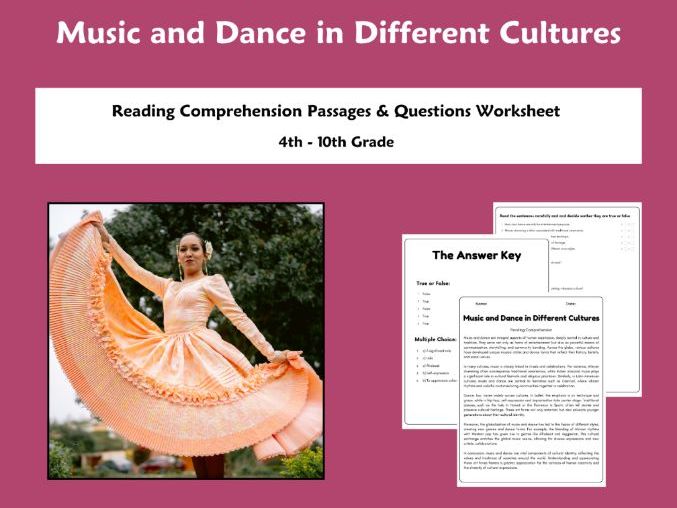 Music and Dance in Different Cultures: Reading Comprehension Passages ...