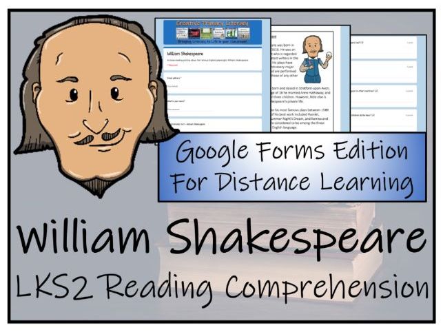 LKS2 William Shakespeare Reading Comprehension Activity | Digital ...