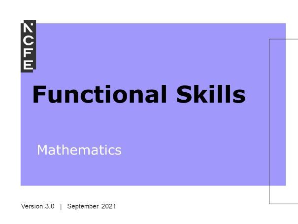NCFE EL1 Functional Skills Mathematics Resources 603 5057 X 