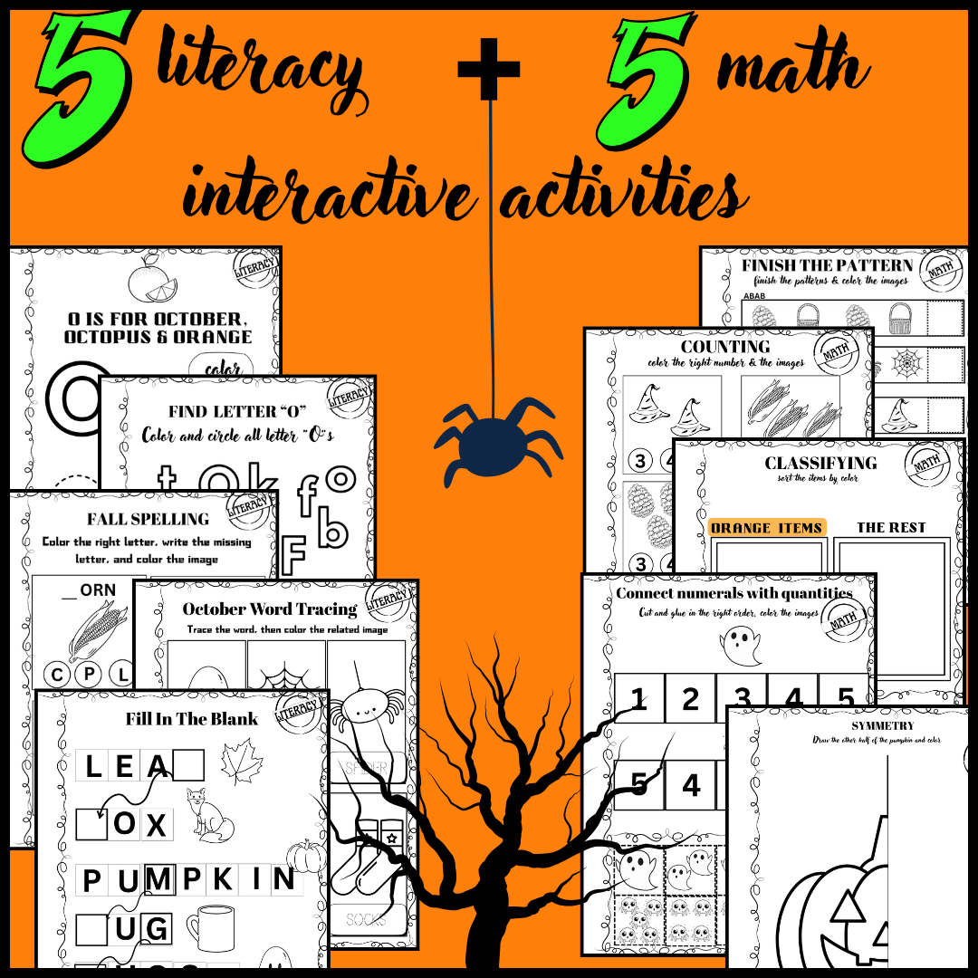 October Journal for Pre-K | Literacy & Math Activities | Teaching Resources