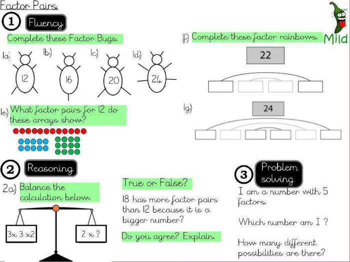 Multiplication And Division Factor Pairs Teaching Resources