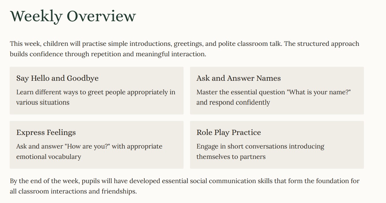 EAL Daily Intervention – Week 1: Introductions & emotions (Beginner ...