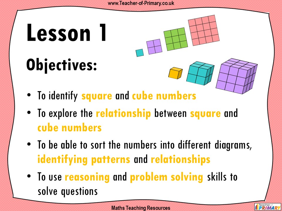 Square And Cube Numbers Year 6 Teaching Resources