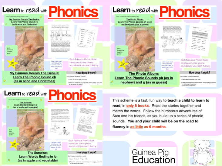 Learn To Read With Phonics (Bundle 13) by guineapigeducation | Teaching ...