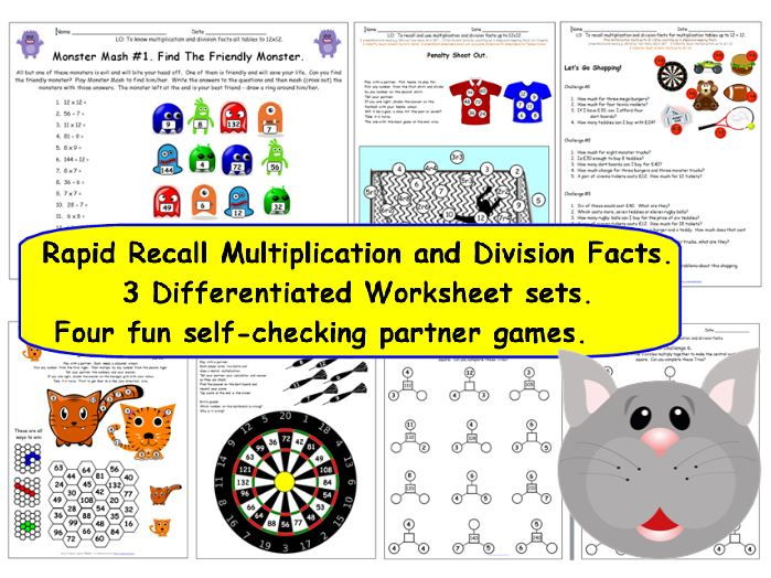 Multiplication And Division Year 4 Times Tables Worksheets Games And 