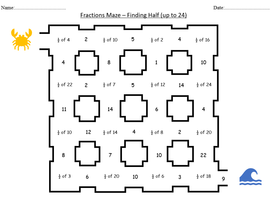 Fractions Maze Finding Fractions Of Amounts Teaching Resources Fractions Maze Finding Fractions Of Amounts Teaching Resources