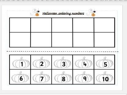 Halloween ordering numbers | Teaching Resources