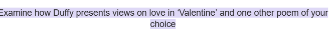 Alevel Lit&Lang Duffy Valentine and First Love | Teaching Resources