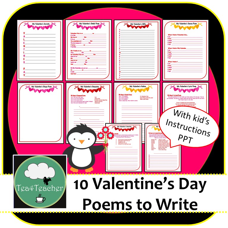 Valentines Day Poetry Writing Fun - 10 Poems to Write in Lower ...