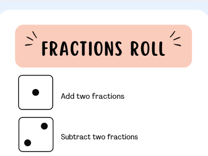 Fractions Roll | Teaching Resources
