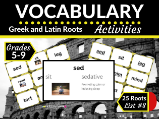 Greek and Latin Roots Vocabulary MEGA Bundle-Lists 1-10 | Teaching ...