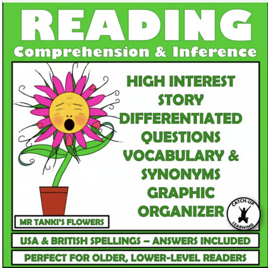 Reading Comprehension Passages Short Stories for Older Reluctant ...