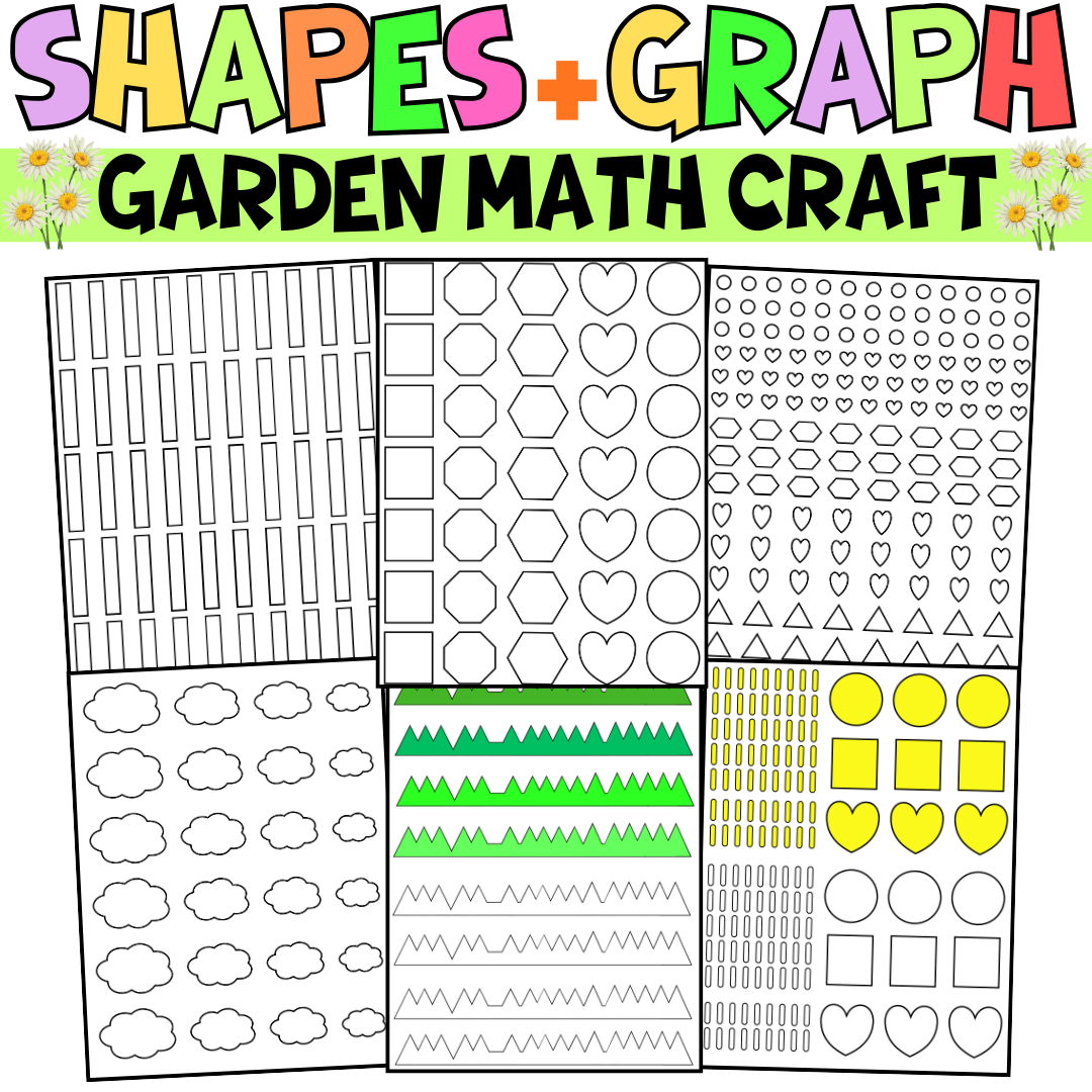 Spring 2D Shapes & Graphing Math Craft Activity | Garden Bulletin Board ...