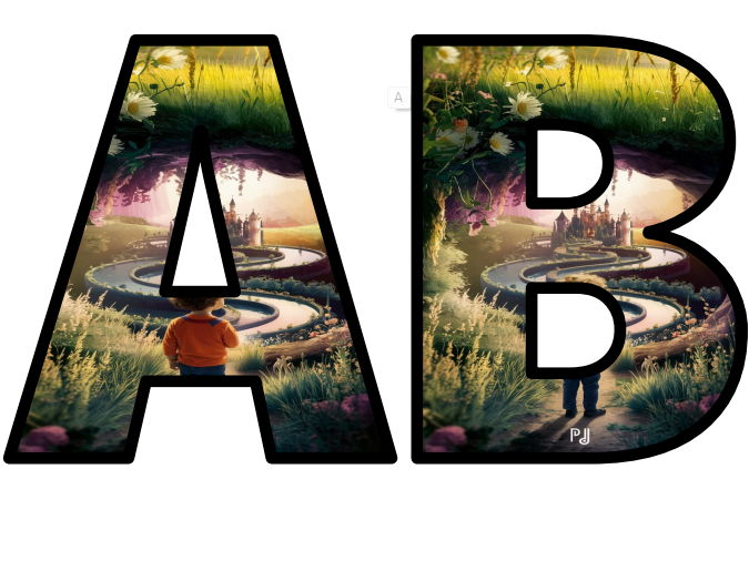 Adventure to Story Castle Lettering Set Display Title Letters Numbers ...