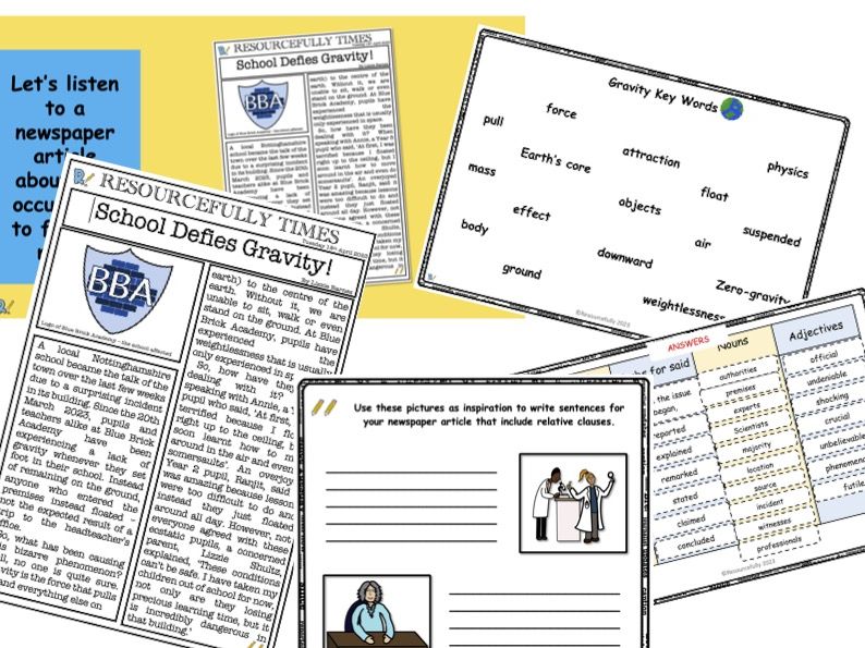 Newspaper Report Writing Unit Years 5 and 6 - Missing Gravity ...