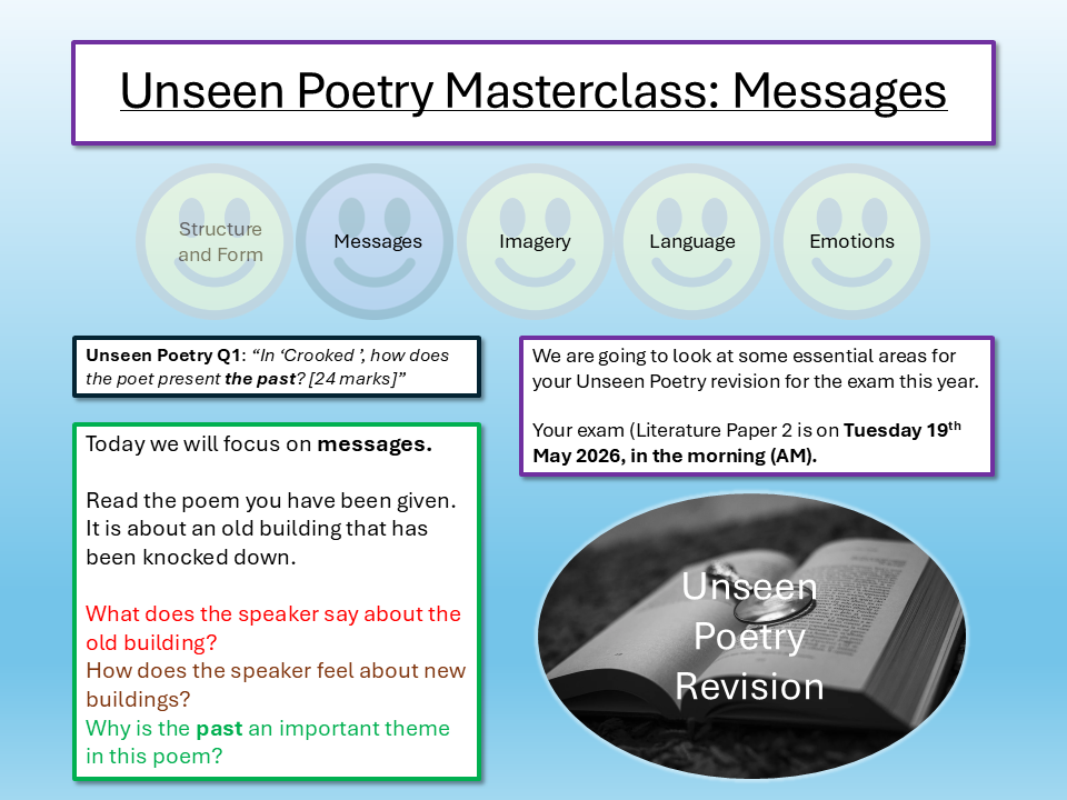 Unseen Poetry Revision 2026 | Teaching Resources