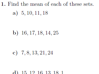 Mean worksheets (with solutions) | Teaching Resources