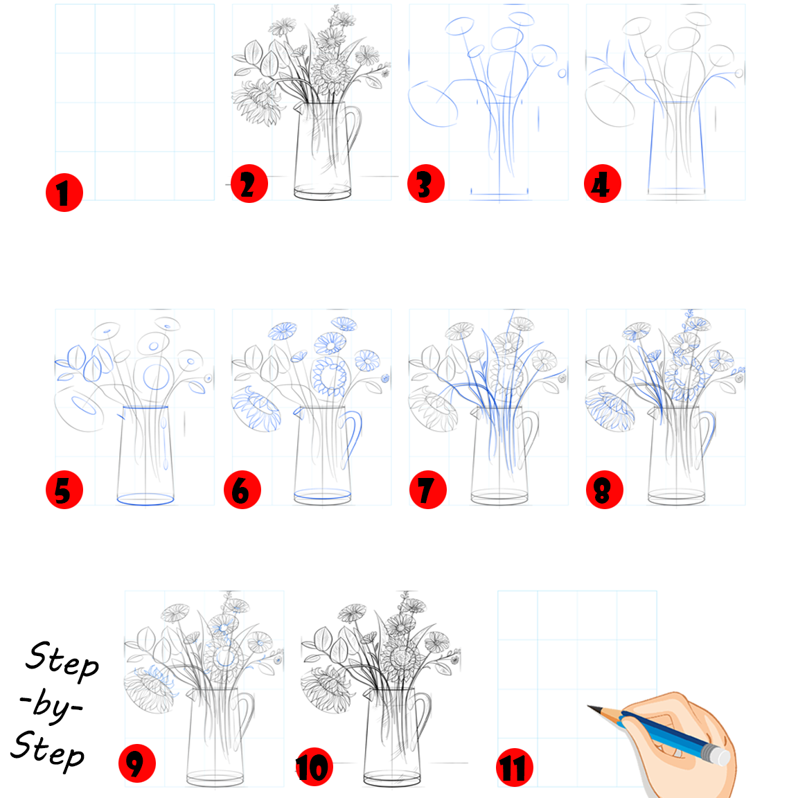 Flowers & Nature Drawing Tutorials: Step-by-Step Guide for Beginners ...