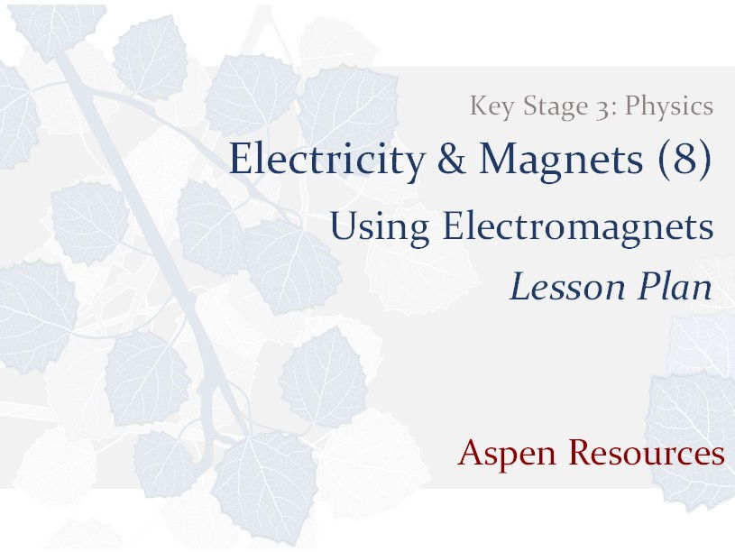 Secondary energy and electricity resources