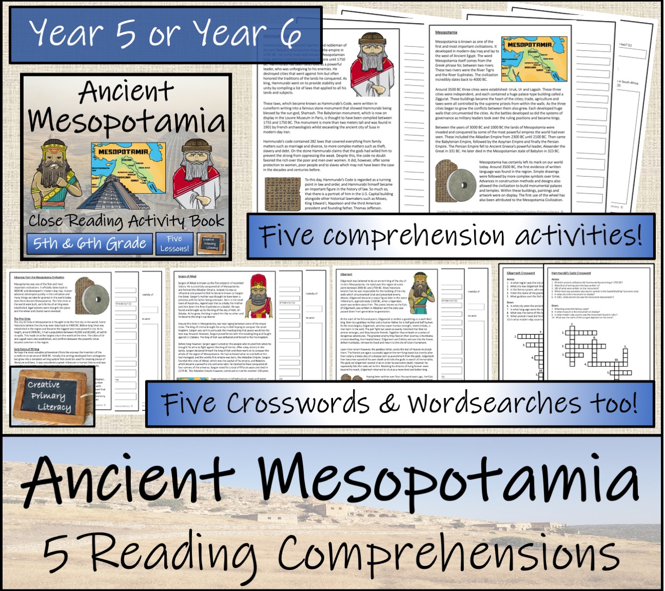UKS2 Ancient Mesopotamia Reading Comprehension Book | Teaching Resources