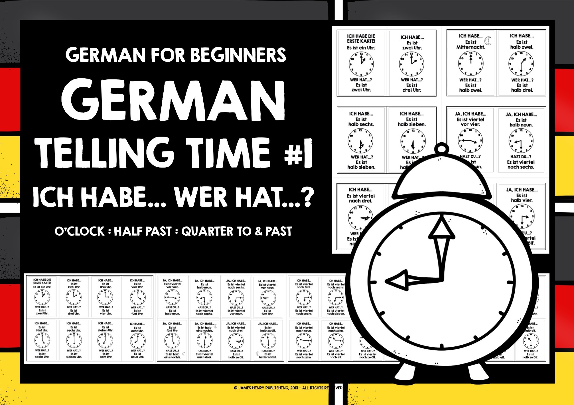 GERMAN TELLING THE TIME I HAVE, WHO HAS? #1 | Teaching Resources