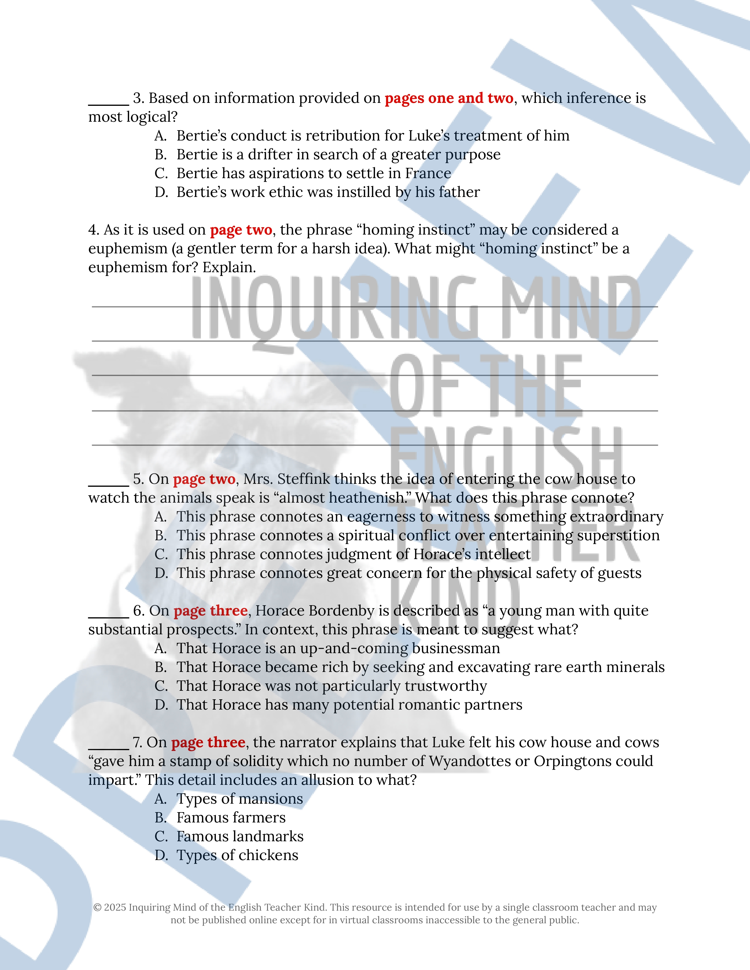 "Bertie's Christmas Eve" by Saki Literary Analysis Worksheet | Holiday ...