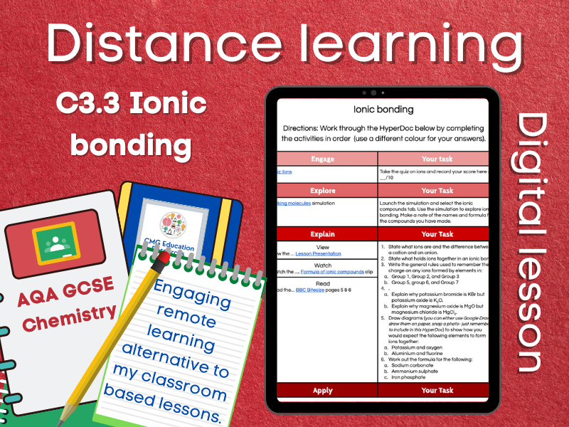 C3 Structure and bonding bundle: Distance learning (AQA 9-1 GCSE ...