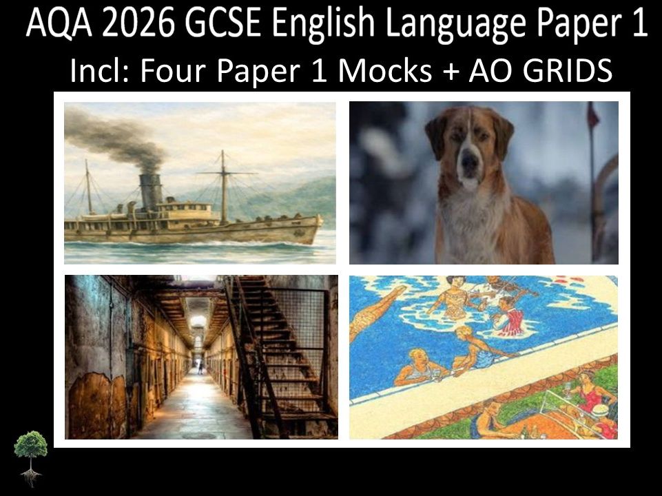Four AQA 2026 GCSE English Language Paper 1 Mocks | AO Grids | Teaching ...