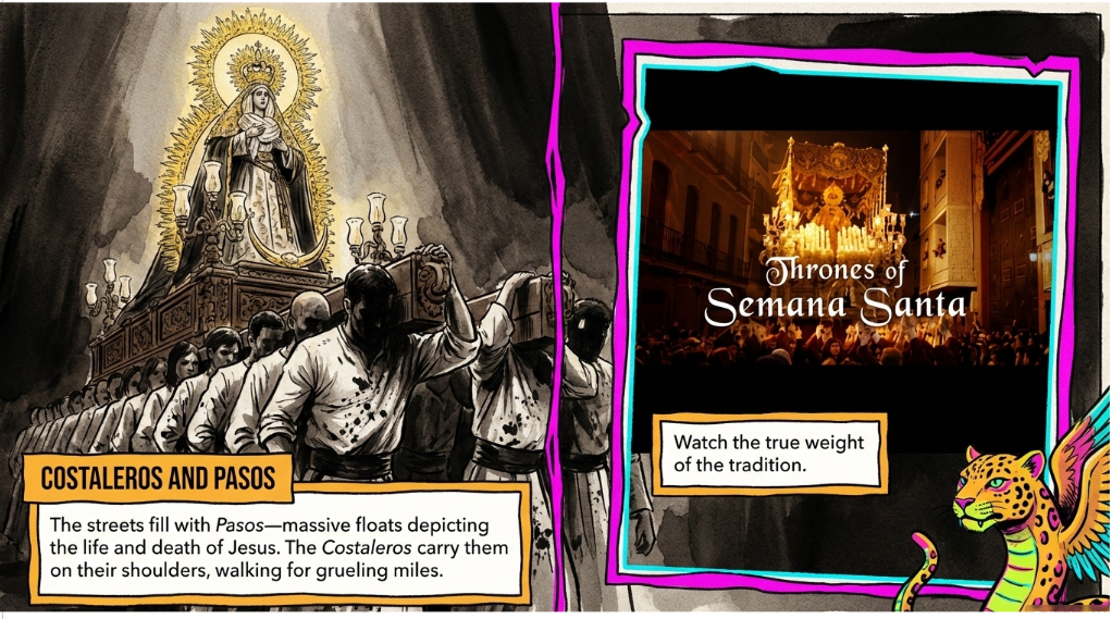 Semana Santa/Easter in Spain: Visual Cultural Lesson & Worksheet (GCSE ...
