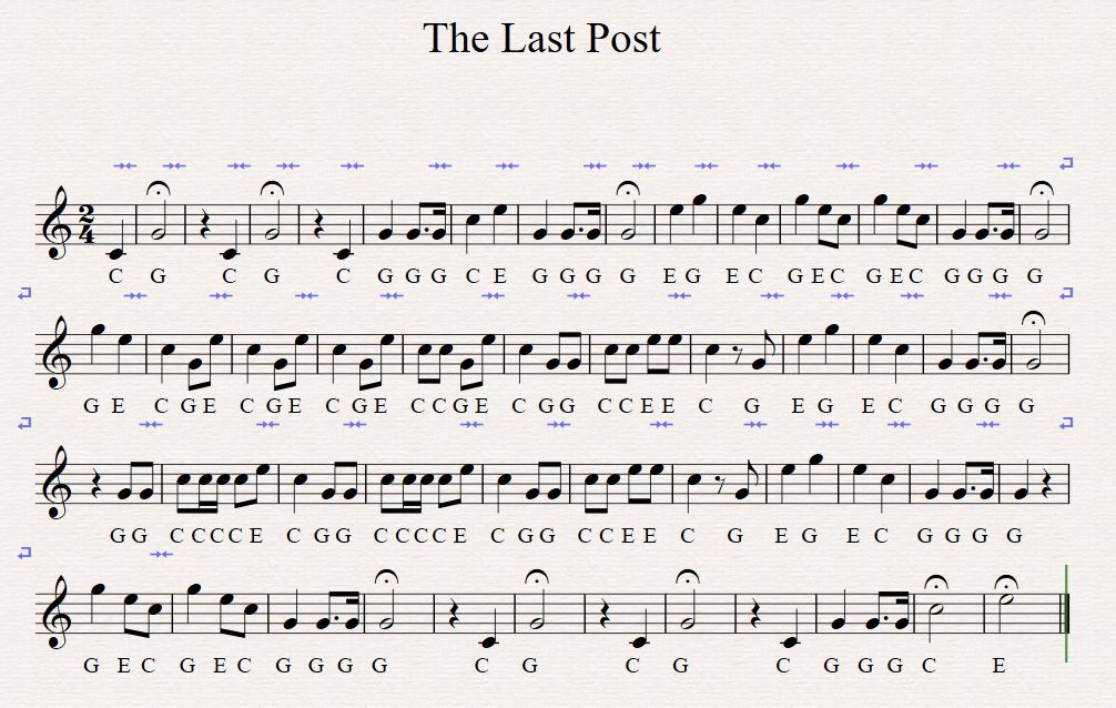 The Last Post Sheet Music – Sibelius file | Teaching Resources