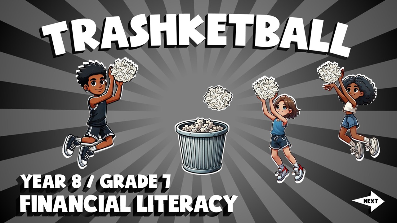 Financial Literacy TRASHKETBALL Maths Game | No-Prep Year 8 Review ...