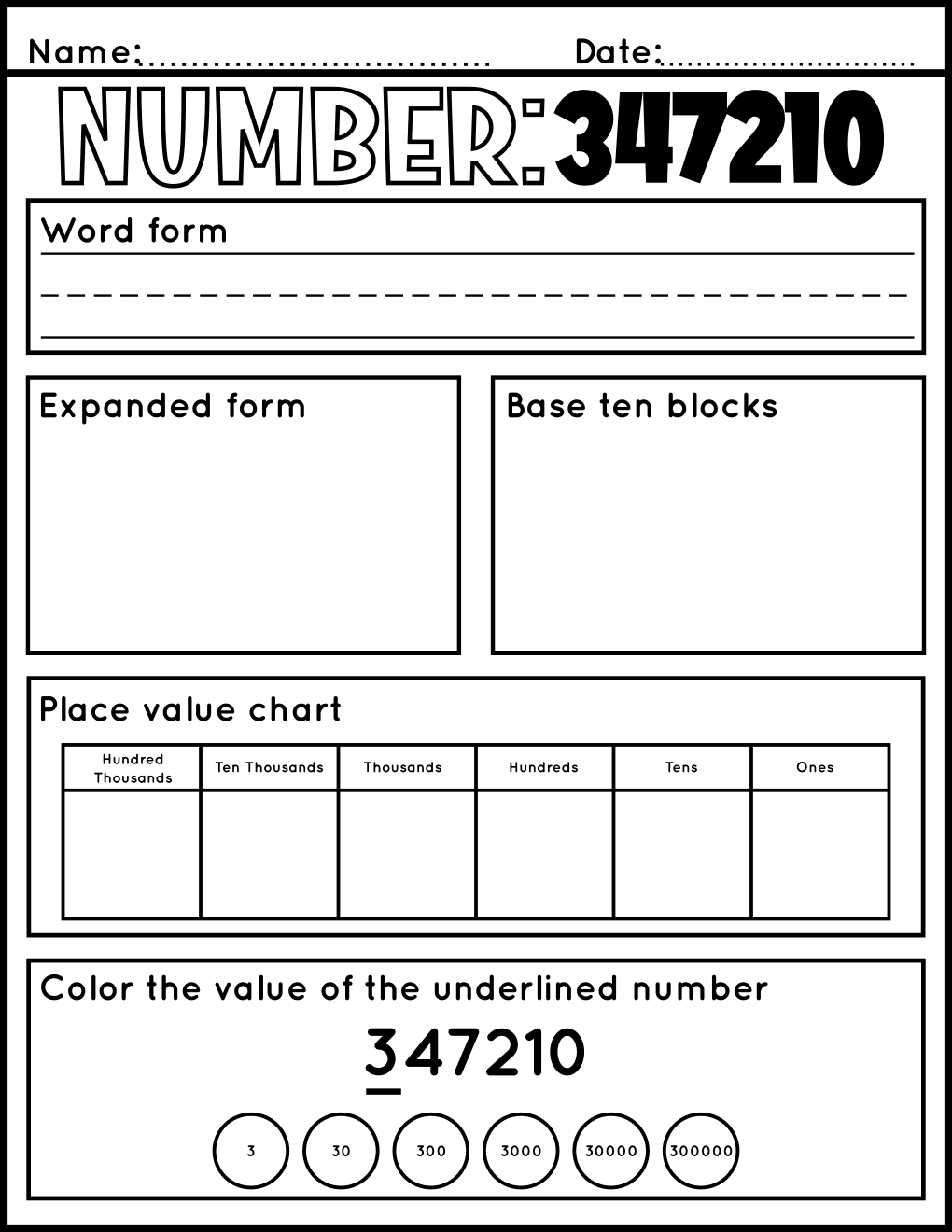 Place Value to Hundred Thousands Worksheets | KS2 Place Value ...