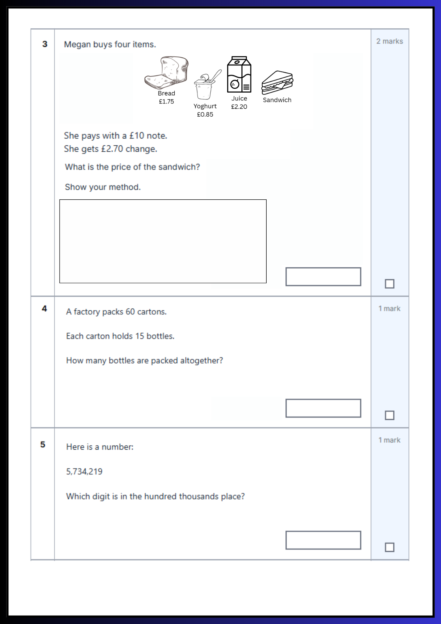 KS2 SATs Reasoning Review Diagnostic (5Qs) Measure Progress After ...