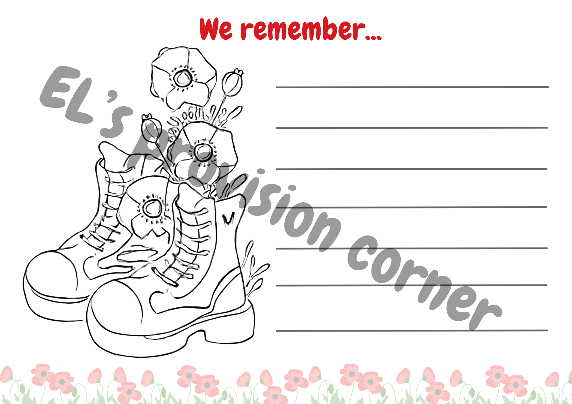 Remembrance day writing templates | Teaching Resources