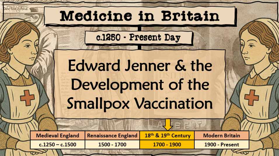Edward Jenner Smallpox Vaccination - GCSE History Edexcel - Medicine in ...