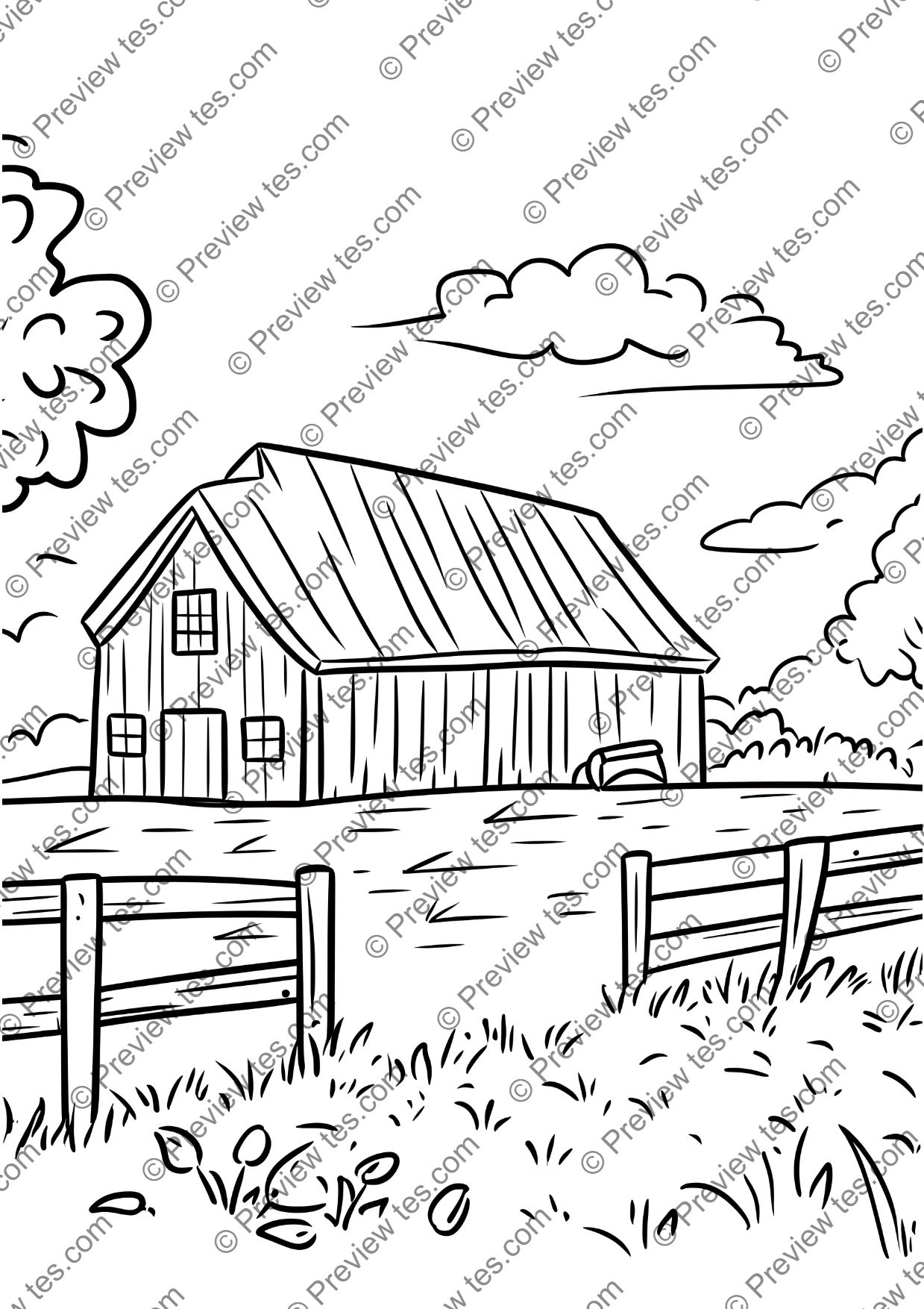 Farm Life Colouring Pages | Rural Heritage Worksheets | Countryside ...