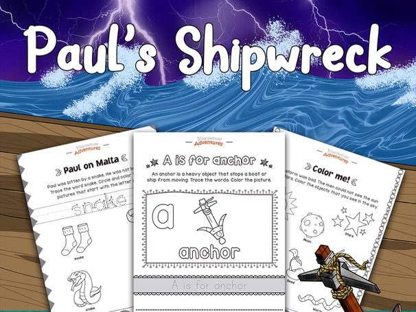 FREEBIE: Paul's Shipwreck activity pack for Beginners | Teaching Resources
