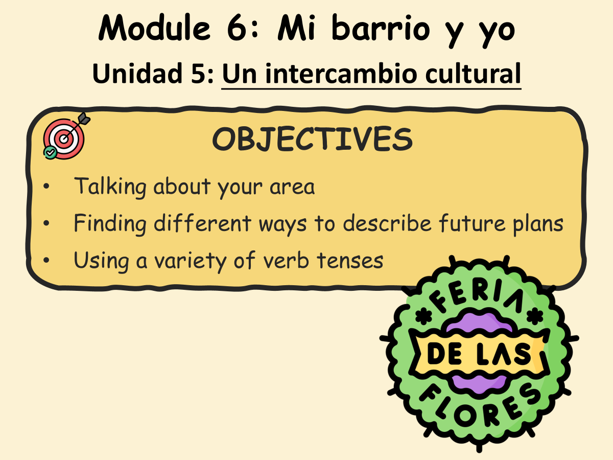 2024 AQA GCSE Spanish - Mi barrio y yo - 5 Un intercambio cultural ...