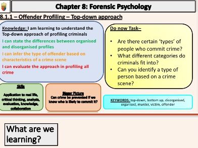 AQA A Level - Forensic Psychology - Offender Profiling Top-down ...