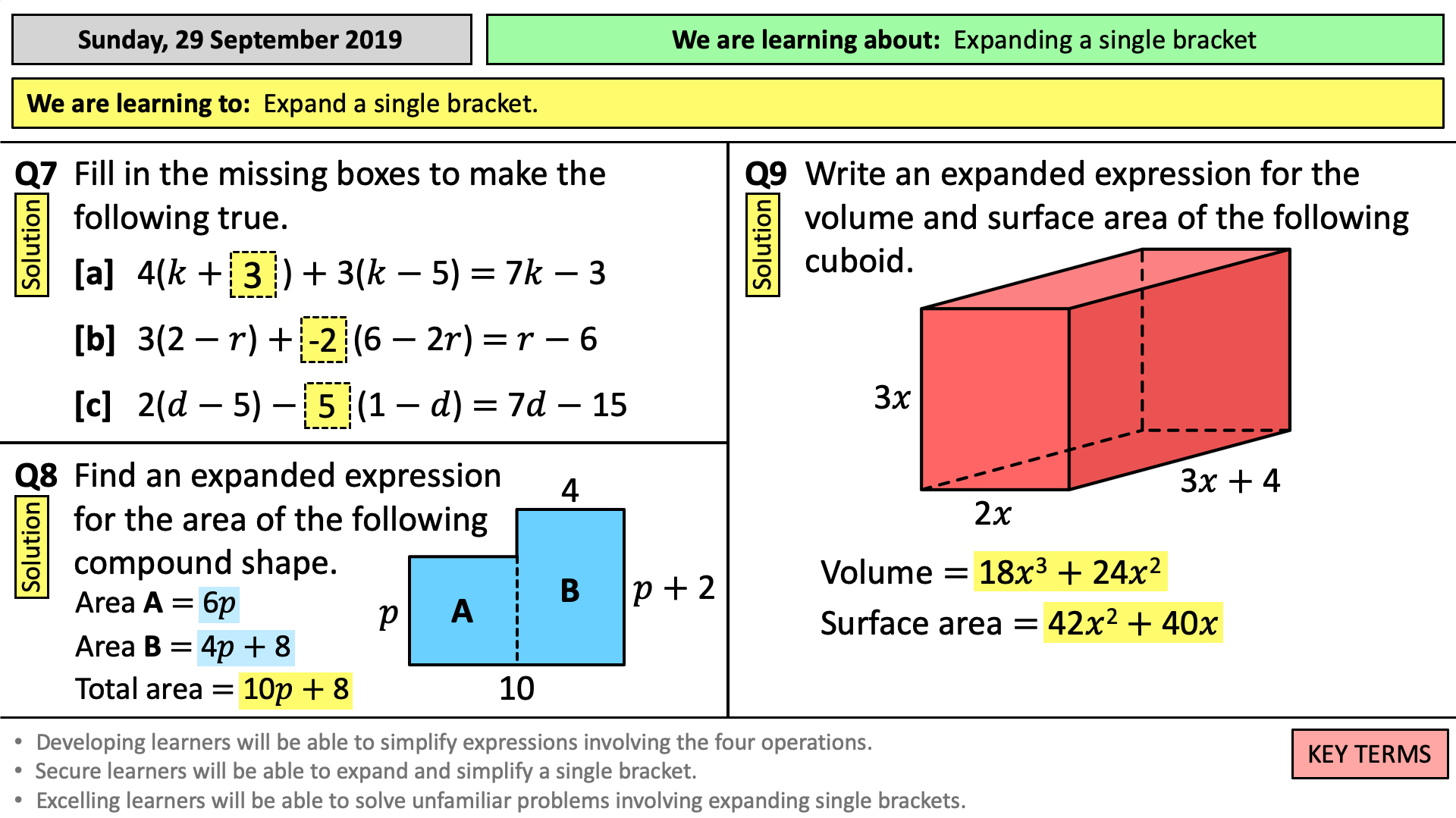 Expanding And Factorising COLLECTION Bundle Teaching Resources Expanding And Factorising COLLECTION Bundle Teaching Resources