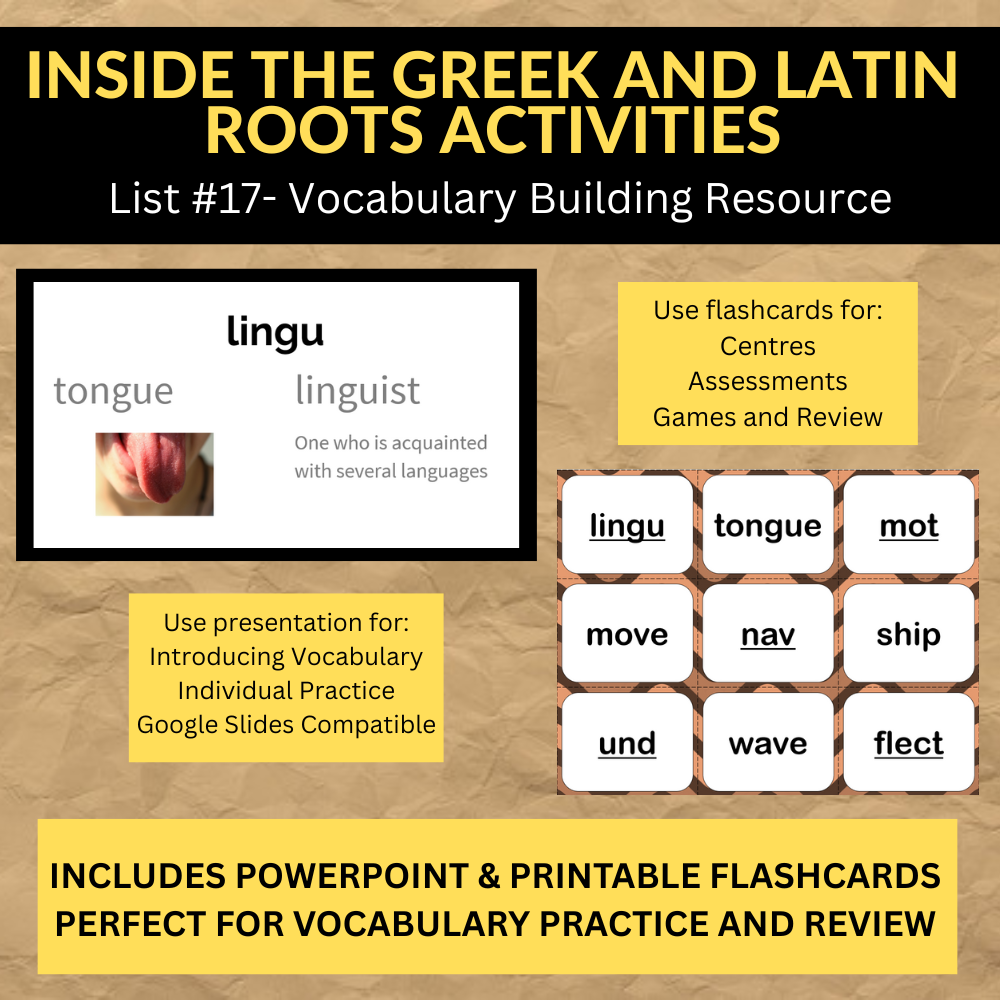 Greek and Latin Roots Vocabulary Activities | List #17 | Prefixes ...