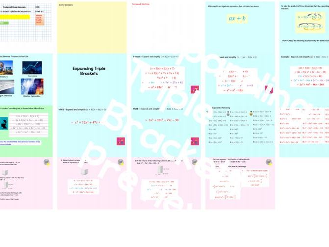 Whole-school expanding brackets resources