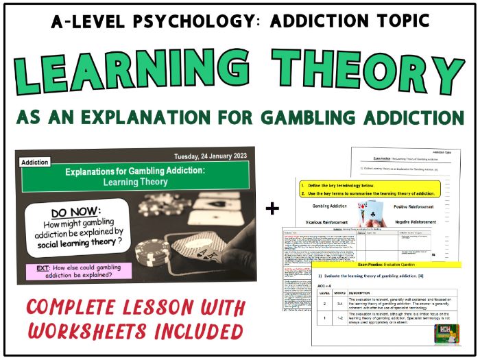 A-LEVEL PSYCHOLOGY - ADDICTION (COMPLETE TOPIC) | Teaching Resources