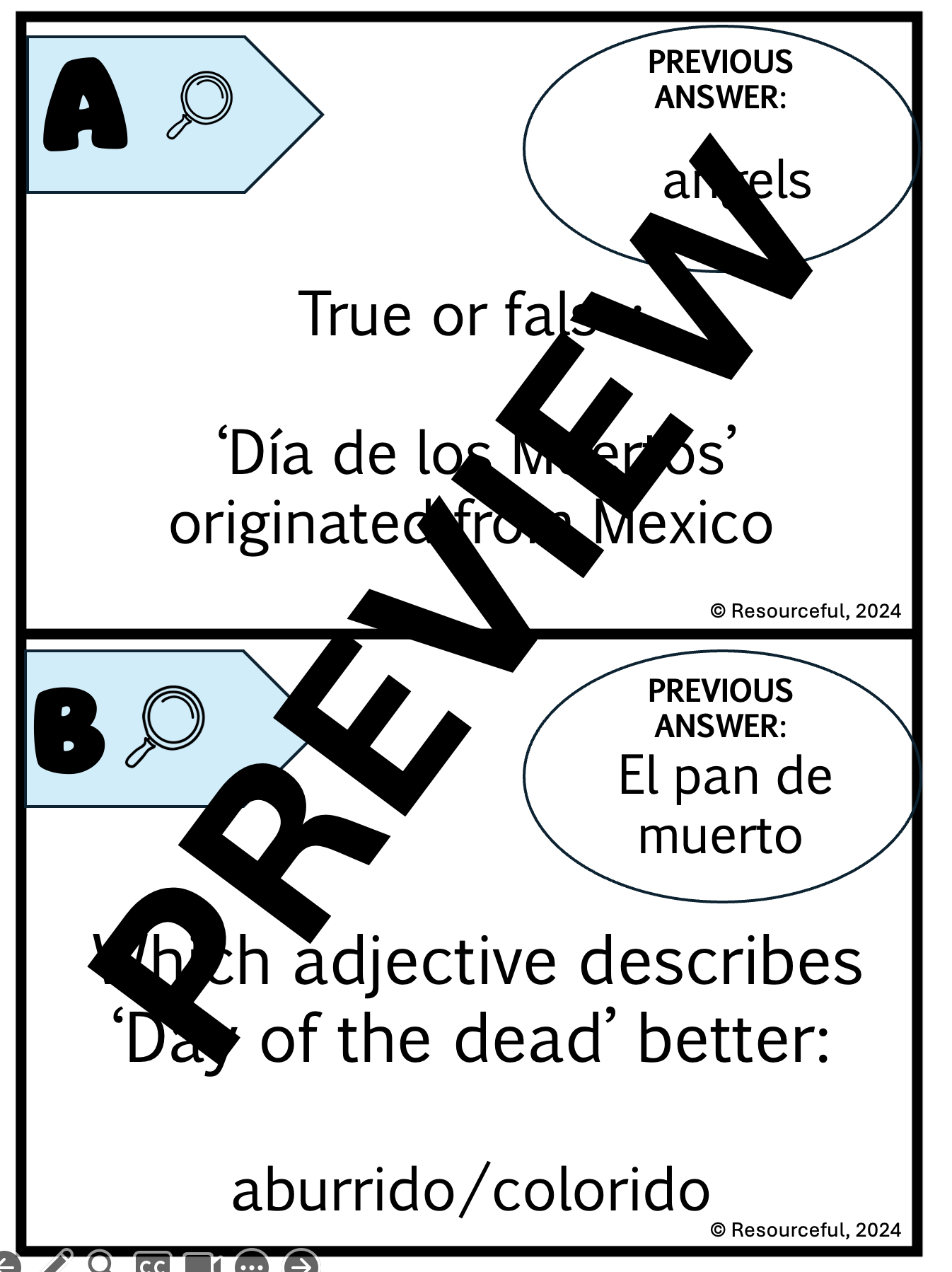 Dia de los Muertos - Day of the Dead - Scavenger/Treasure Hunt ...